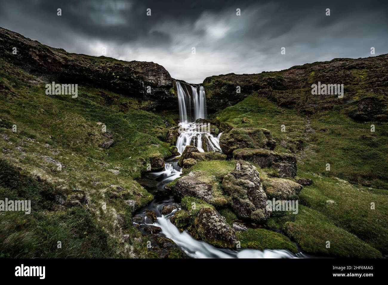 Waterfall, Selvallafoss, Sheep's Waterfall, Snæfellsnes, Iceland Stock ...