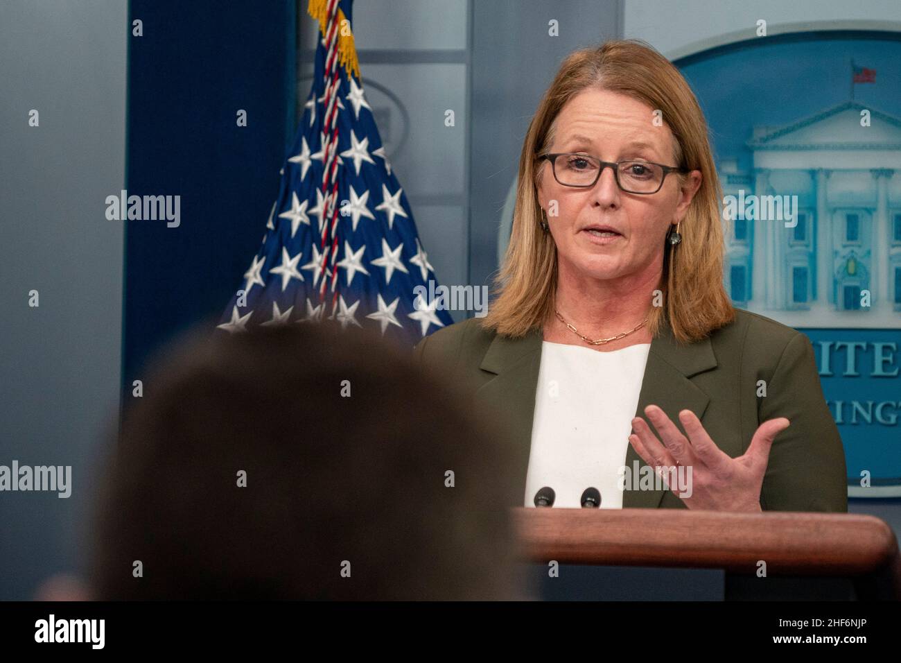 FEMA Administrator Deanne Criswell joins Press Secretary Jen Psaki at a ...