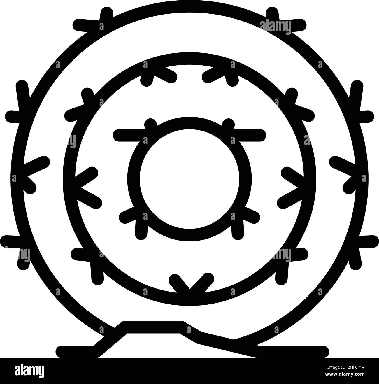 Circular tumbleweed icon outline vector. Desert ball. Bush dead Stock ...