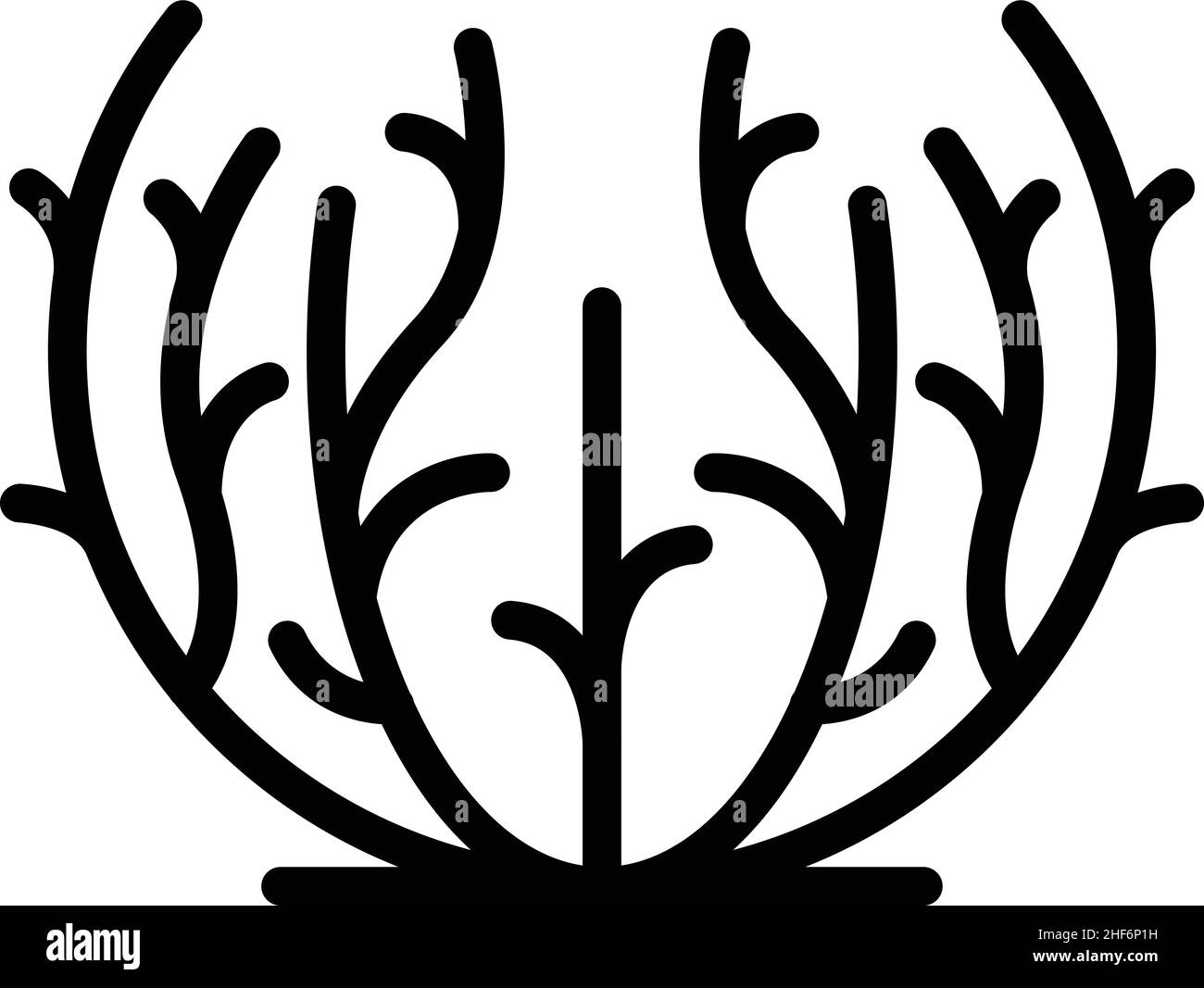 Tumbleweed grass icon outline vector. Desert ball. Dead bush Stock ...
