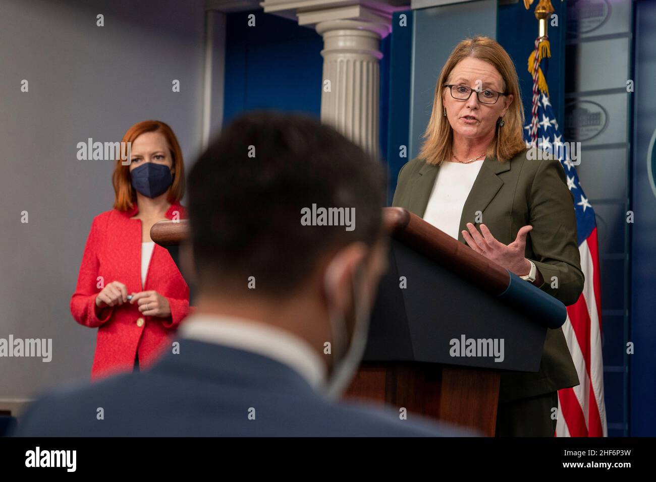 FEMA Administrator Deanne Criswell joins Press Secretary Jen Psaki at a ...