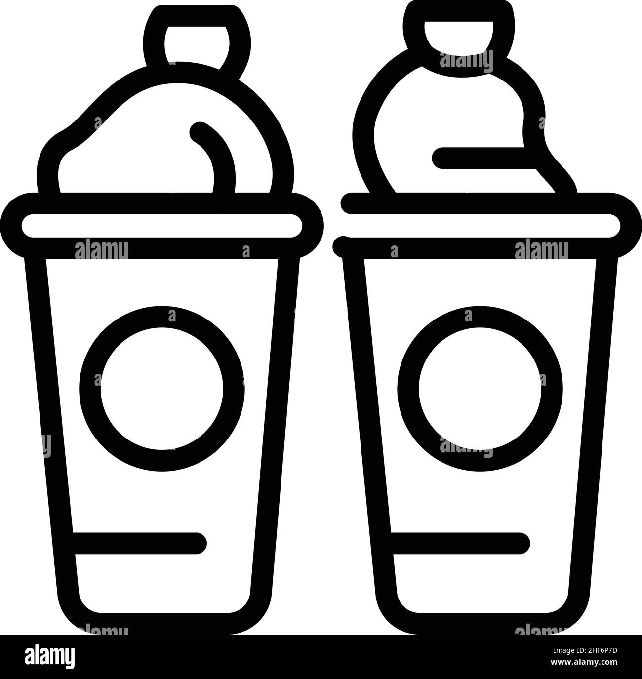 Garbage bin cart icon outline vector. Waste trash. Bio box Stock Vector ...