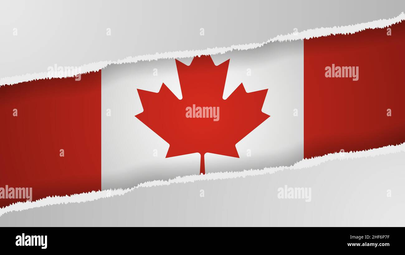 Torn canadian flag Stock Vector Images - Alamy