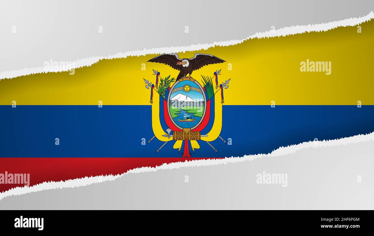 EPS10 Vector Patriotic background with Ecuador flag colors. An element ...