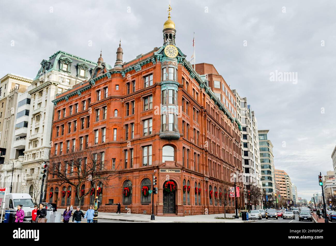 Historic Suntrust Bank Red Brick Building with the Clock Tower in ...