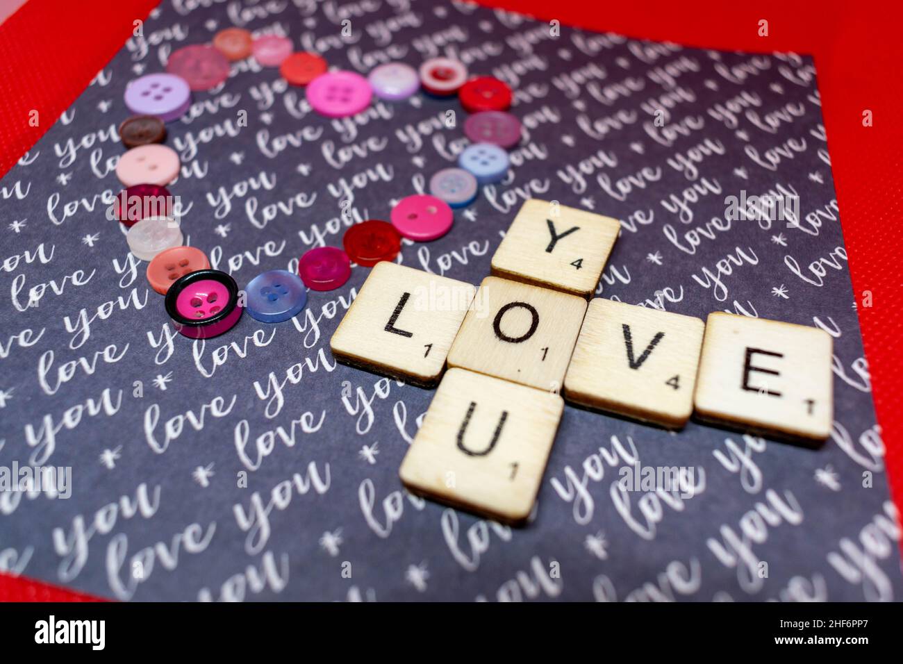 Love and romance concept. Love heart shape made out of pink and red ...