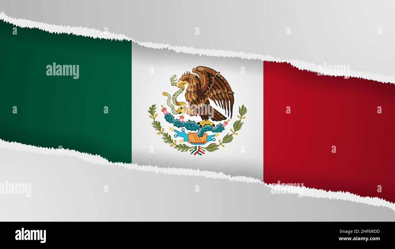 EPS10 Vector Patriotic background with Mexico flag colors. An element ...