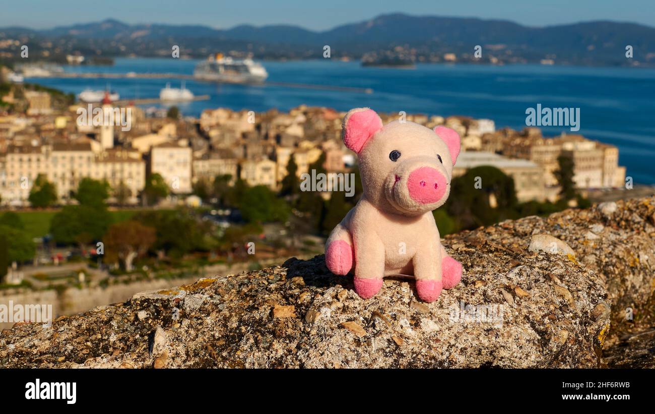 Greece, Greek Islands, Ionian Islands, Corfu, Corfu town, old fortress ...