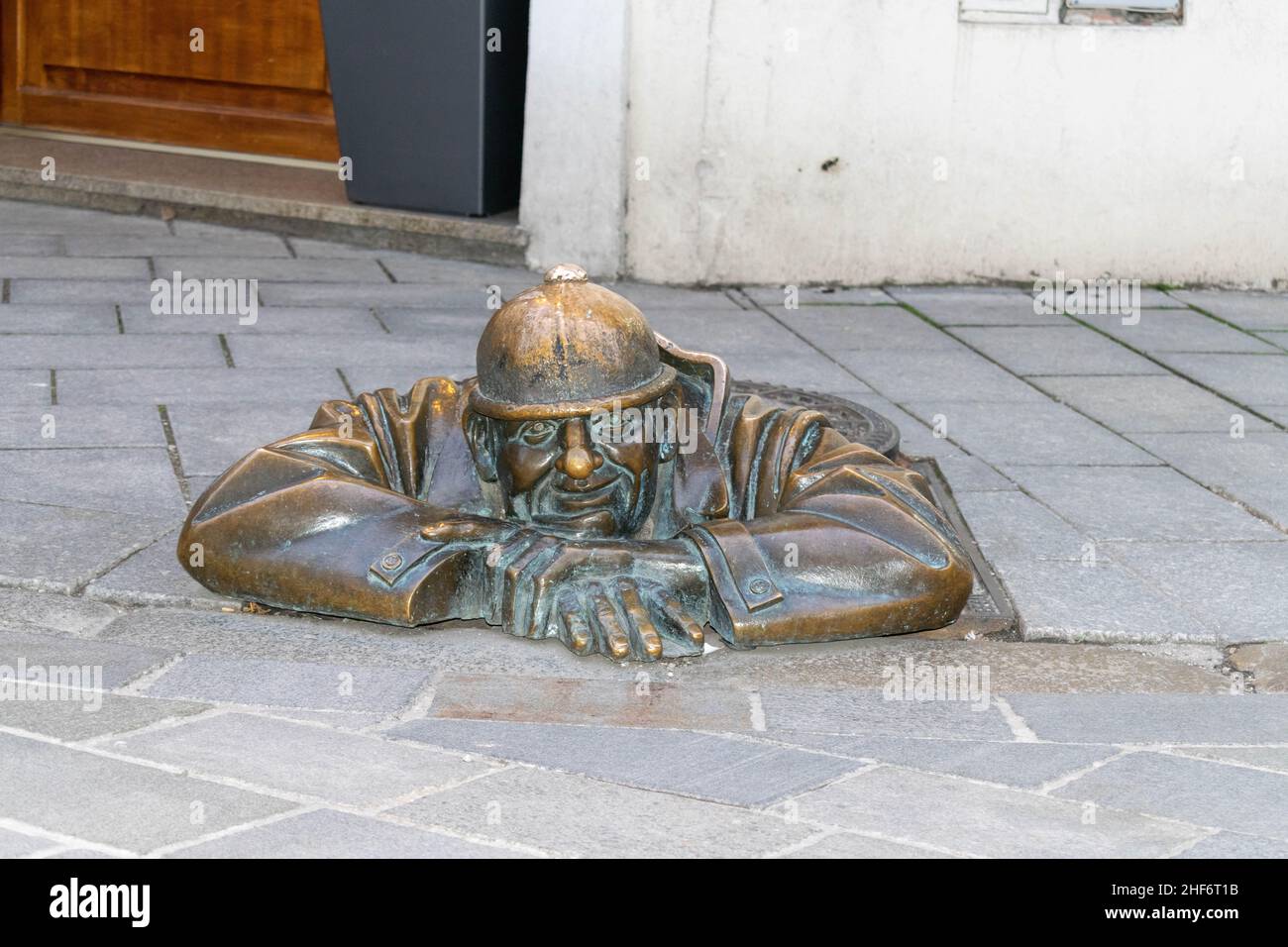 Cumil, The Man at Work statue, aka, The Watcher. Famous sculpture in ...