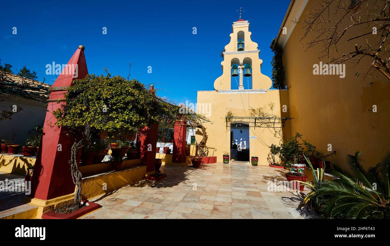 Greece, Greek Islands, Ionian Islands, Corfu, northwest, Paleokastritsa ...