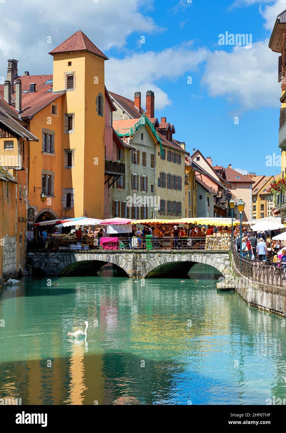 Scenic view on the canals of Annecy old town, France Stock Photo - Alamy