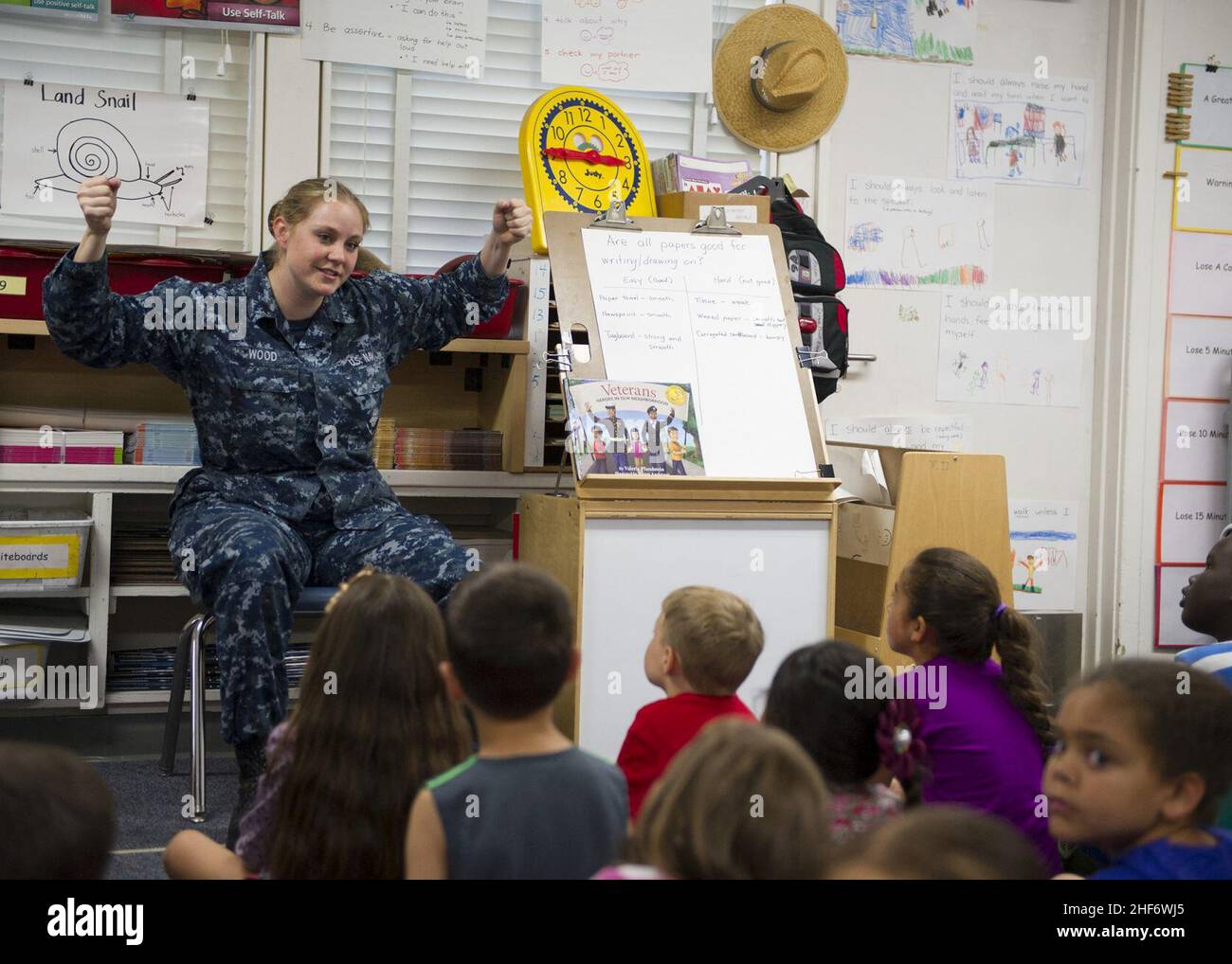 School visit 150528 Stock Photo - Alamy