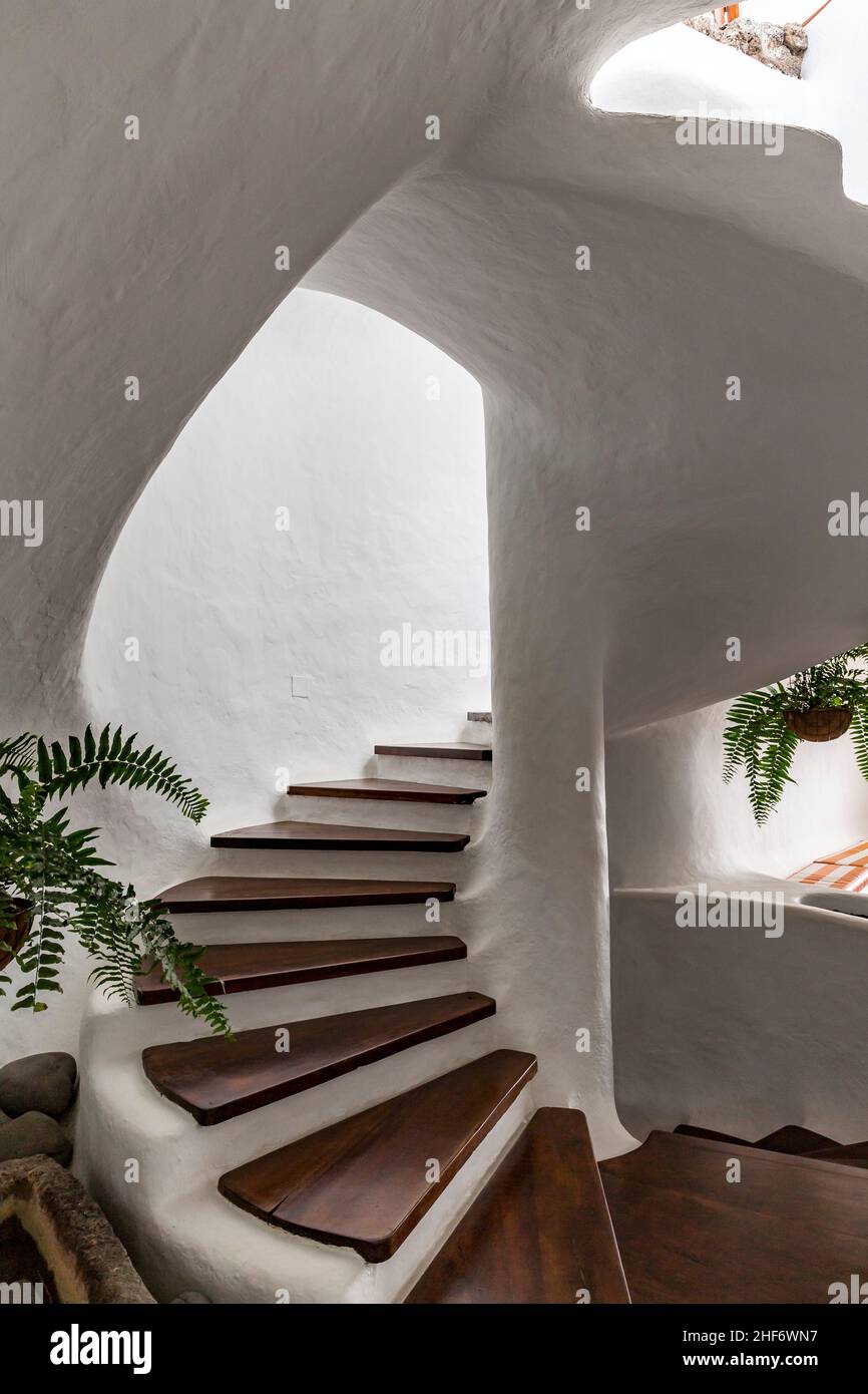 Stairs, Mirador del Rio, designed by César Manrique, Spanish artist ...