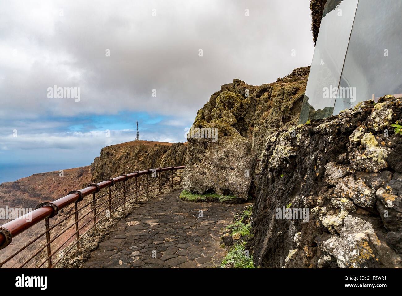 Panoramic window, Mirador del Rio, designed by César Manrique, Spanish ...