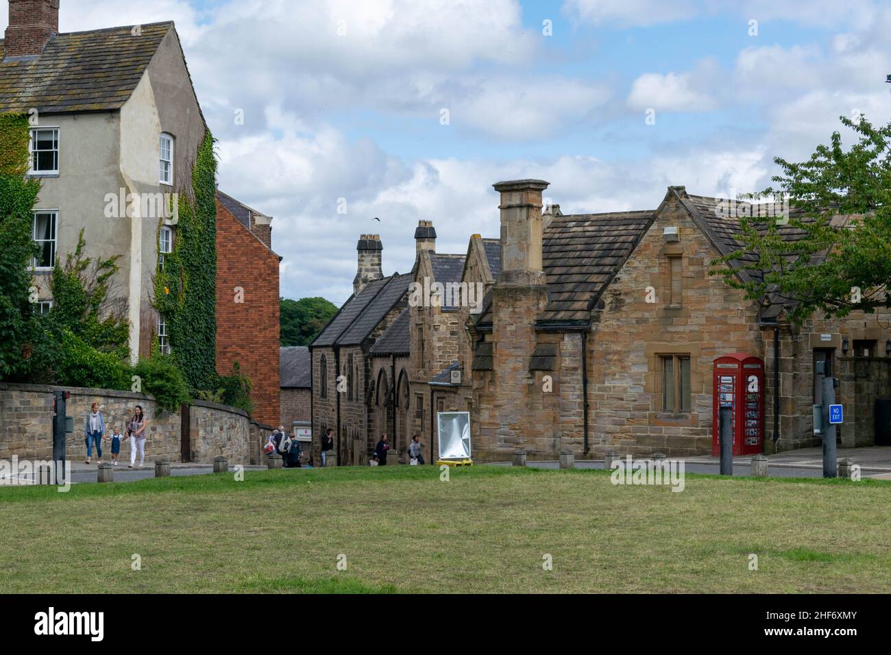 Durham, UK - 14th July 2019: Durham Castle, next to Durham Cathedral in ...