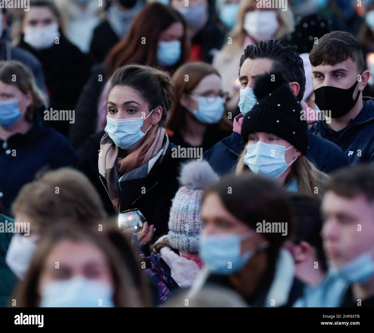 Local people attend a vigil in memory of Aisling Murphy in Tullamore ...