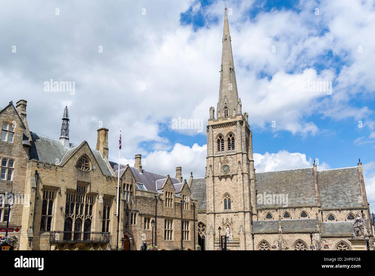 Durham, UK - 14th July 2019: Durham's Market Hall is the beating heart ...