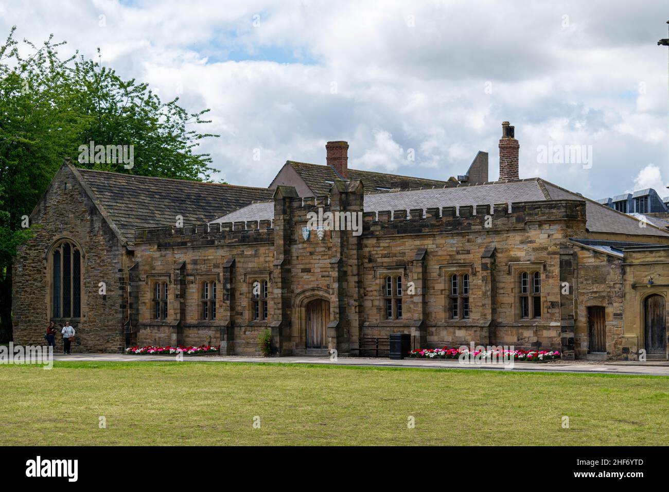 Durham, UK - 14th July 2019: Durham Castle, next to Durham Cathedral in ...