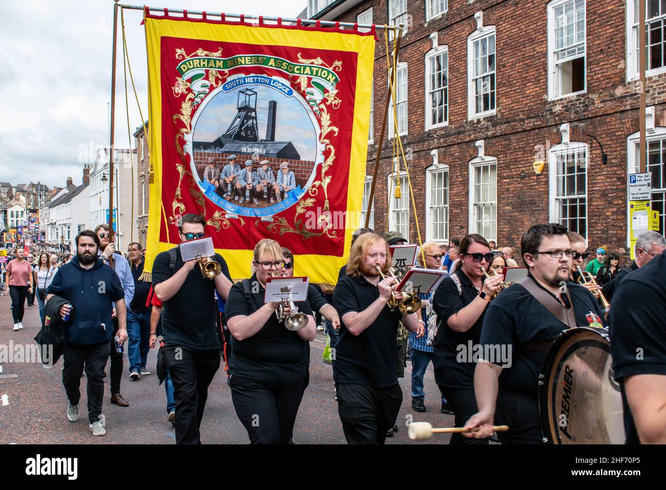 Durham Miner's Gala aka Big Meeting. Held annually, large crowds gather ...