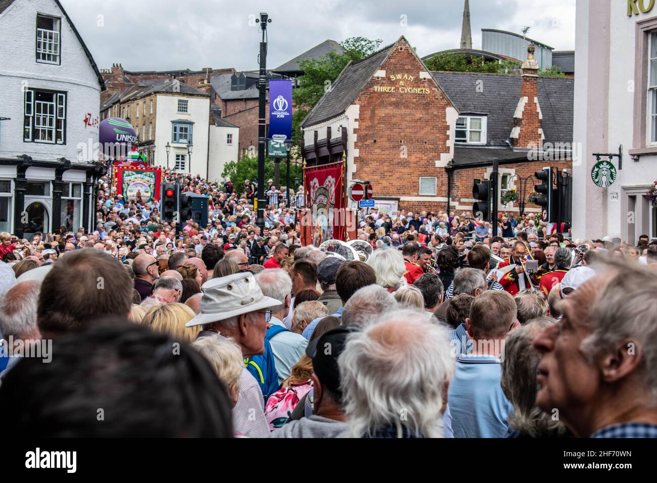 Durham Miner's Gala aka Big Meeting. Held annually, large crowds gather ...