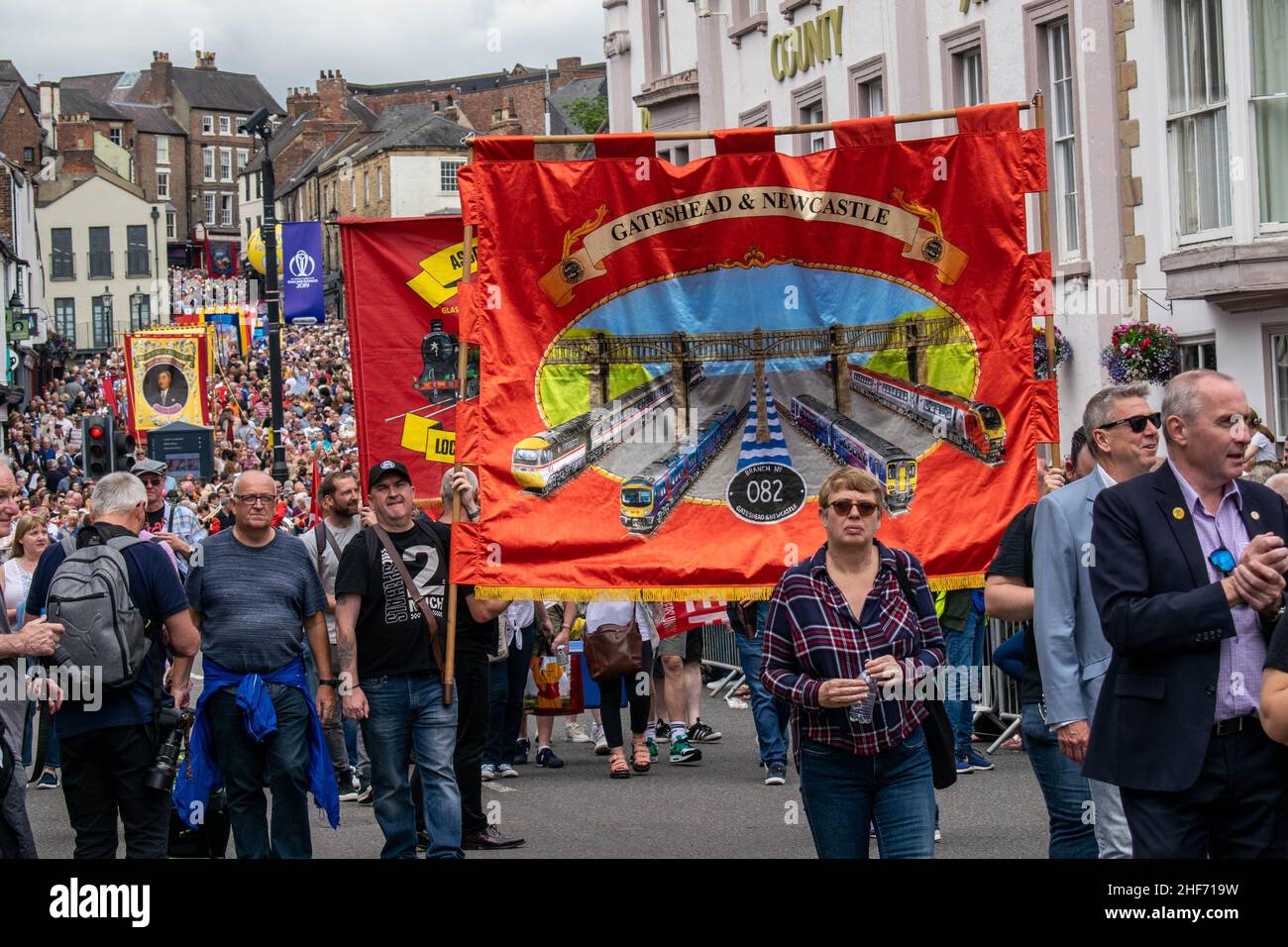 Durham Miner's Gala aka Big Meeting. Held annually, large crowds gather ...