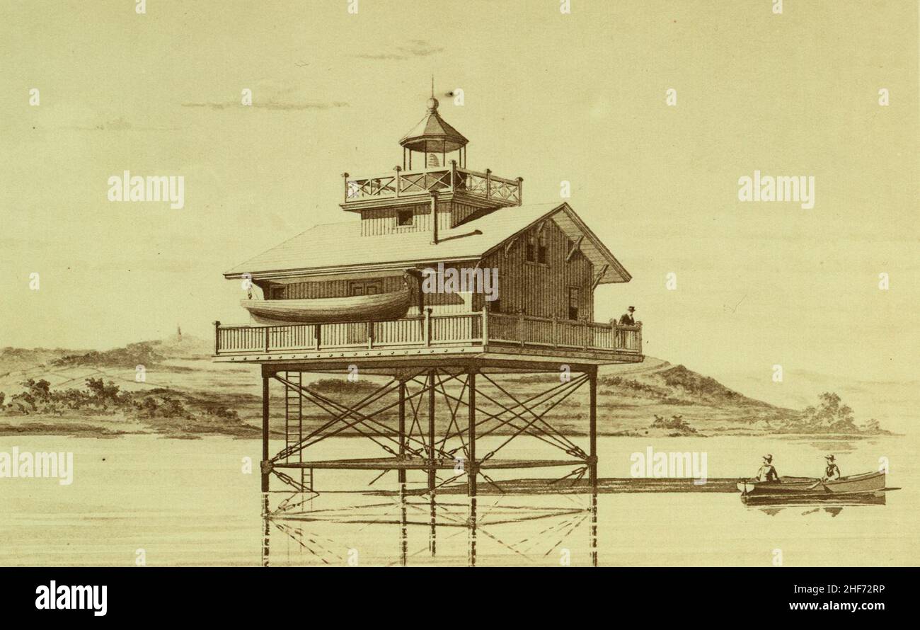 Screw-pile lighthouse ppmsca.09338 Stock Photo - Alamy