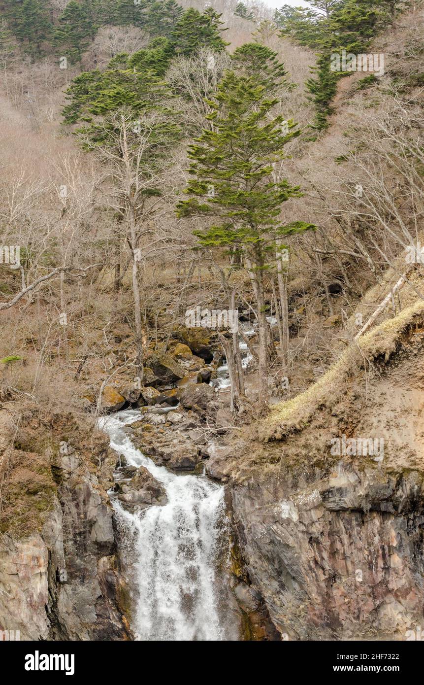 Kegon waterfall close to lake Chuzenji at Nikko, Japan Stock Photo - Alamy