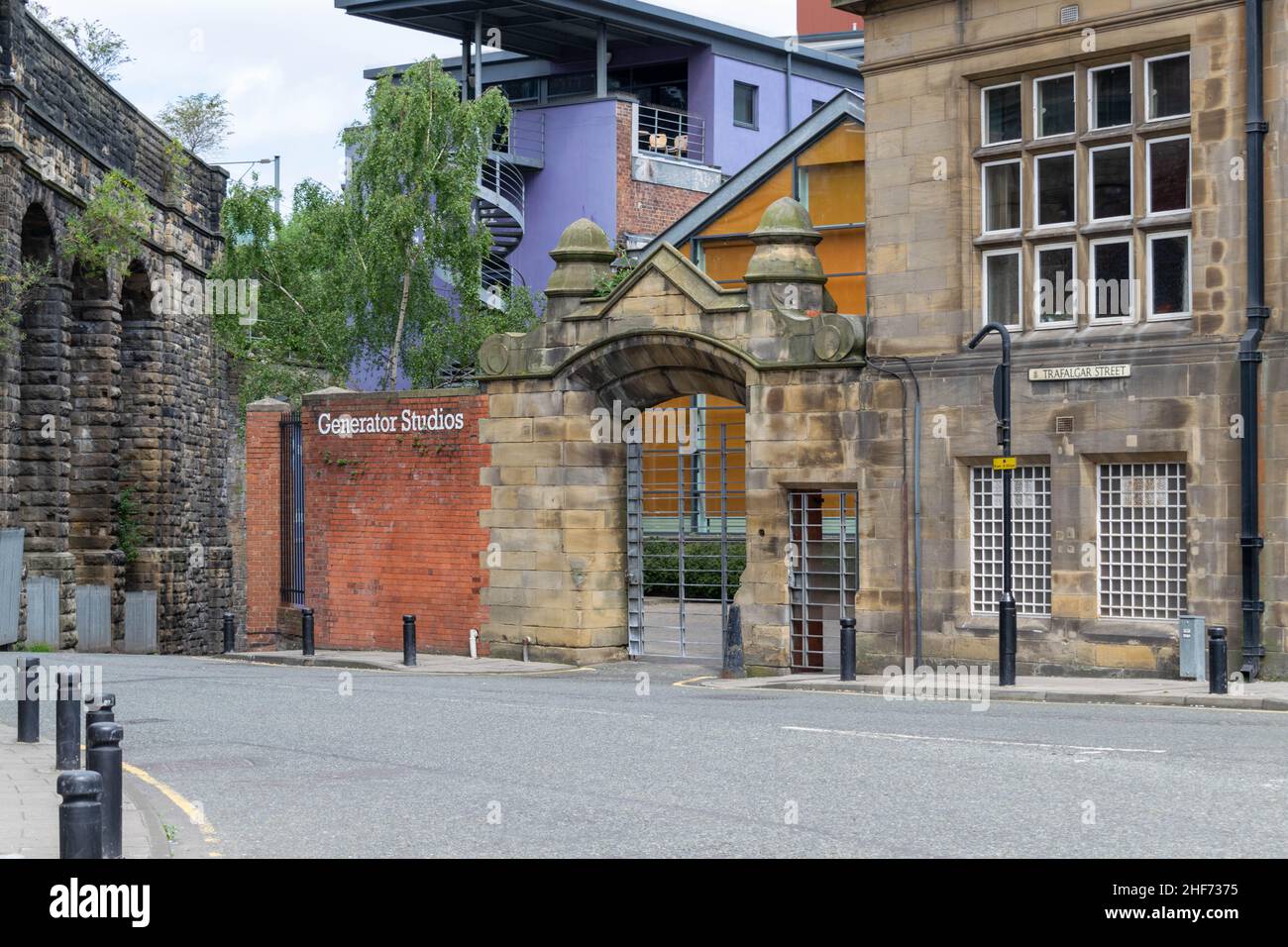 Newcastle, UK - 7 May 2019: Manors Power Station or the Tramways ...