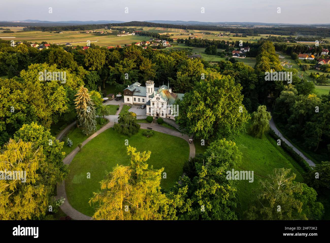 Europe, Poland, Swietokrzyskie, Oblegorek - historic manor house and ...