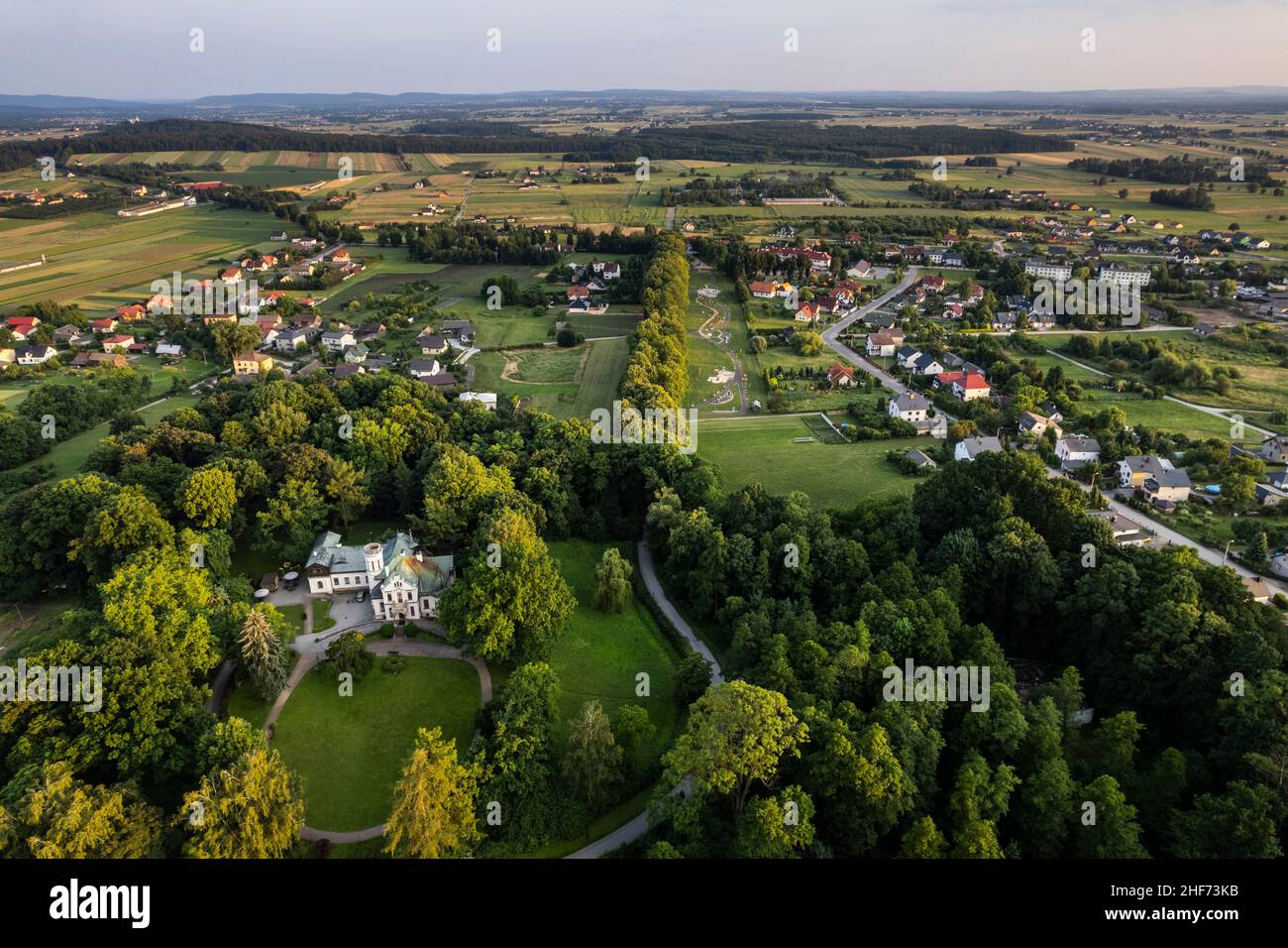 Europe, Poland, Swietokrzyskie, Oblegorek - historic manor house and ...