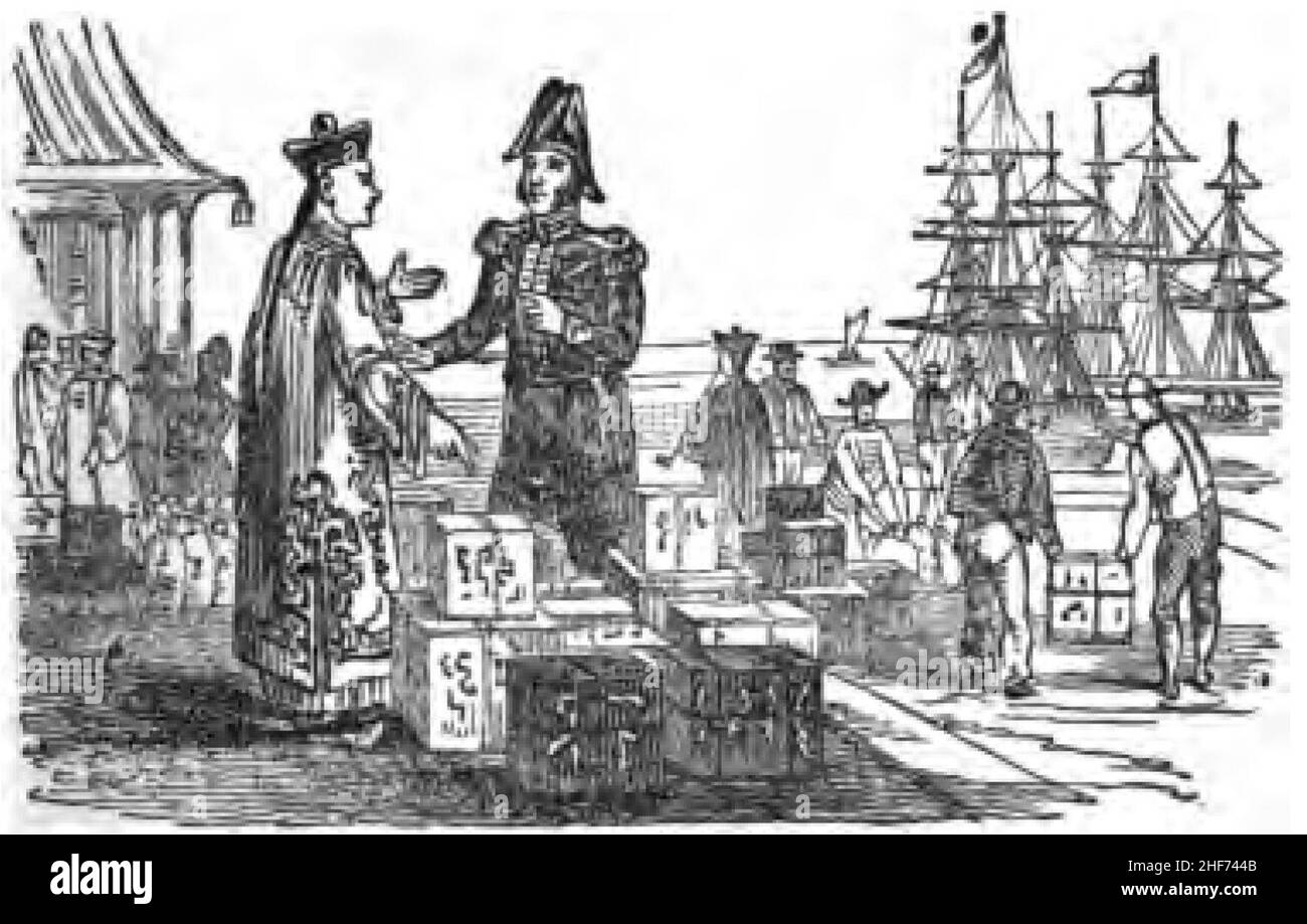 Scene in China (1852, p.Vignette, IX) - Copy Stock Photo - Alamy