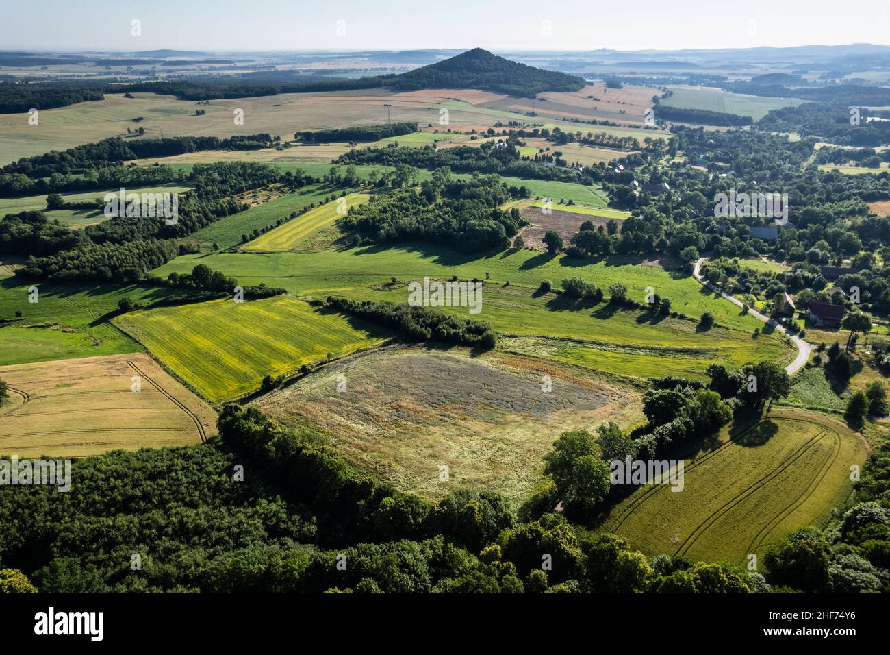 Europe, Poland, Lower Silesia, Ostrzyca / Spitzberg - extinct volcano ...