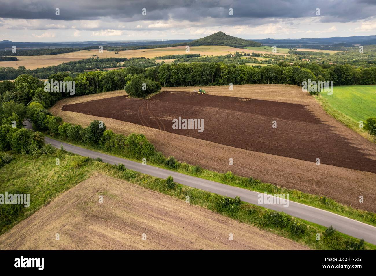 Europe, Poland, Lower Silesia, Ostrzyca / Spitzberg - extinct volcano ...