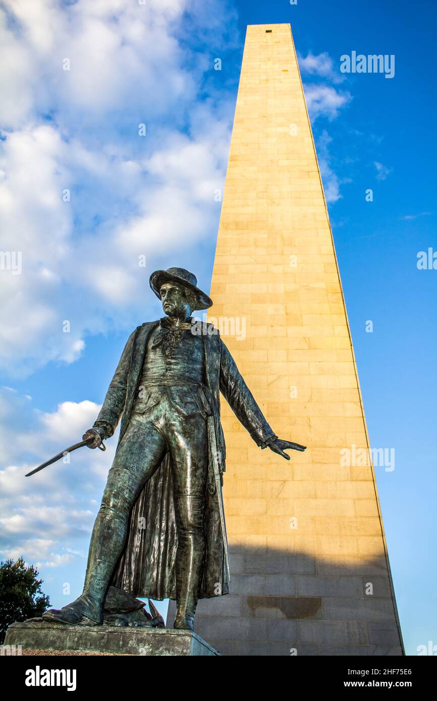 Boston skyline bunker hill monument hi-res stock photography and images ...