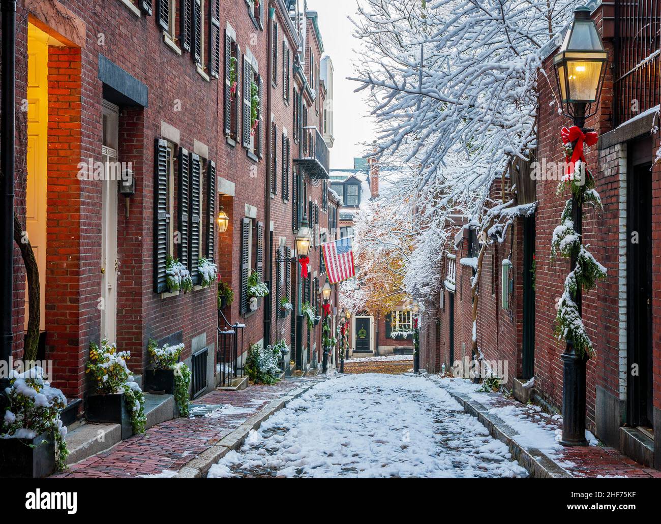 Boston skyline winter hi-res stock photography and images - Alamy
