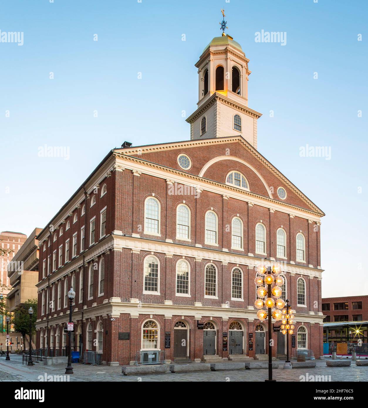 Boston in Massachusetts, USA at Quincy Market and Faneuil Hall Stock ...