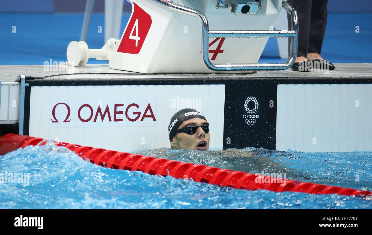 JULY 26th, 2021 - TOKYO, JAPAN: Thomas Ceccon of Italy in action during ...