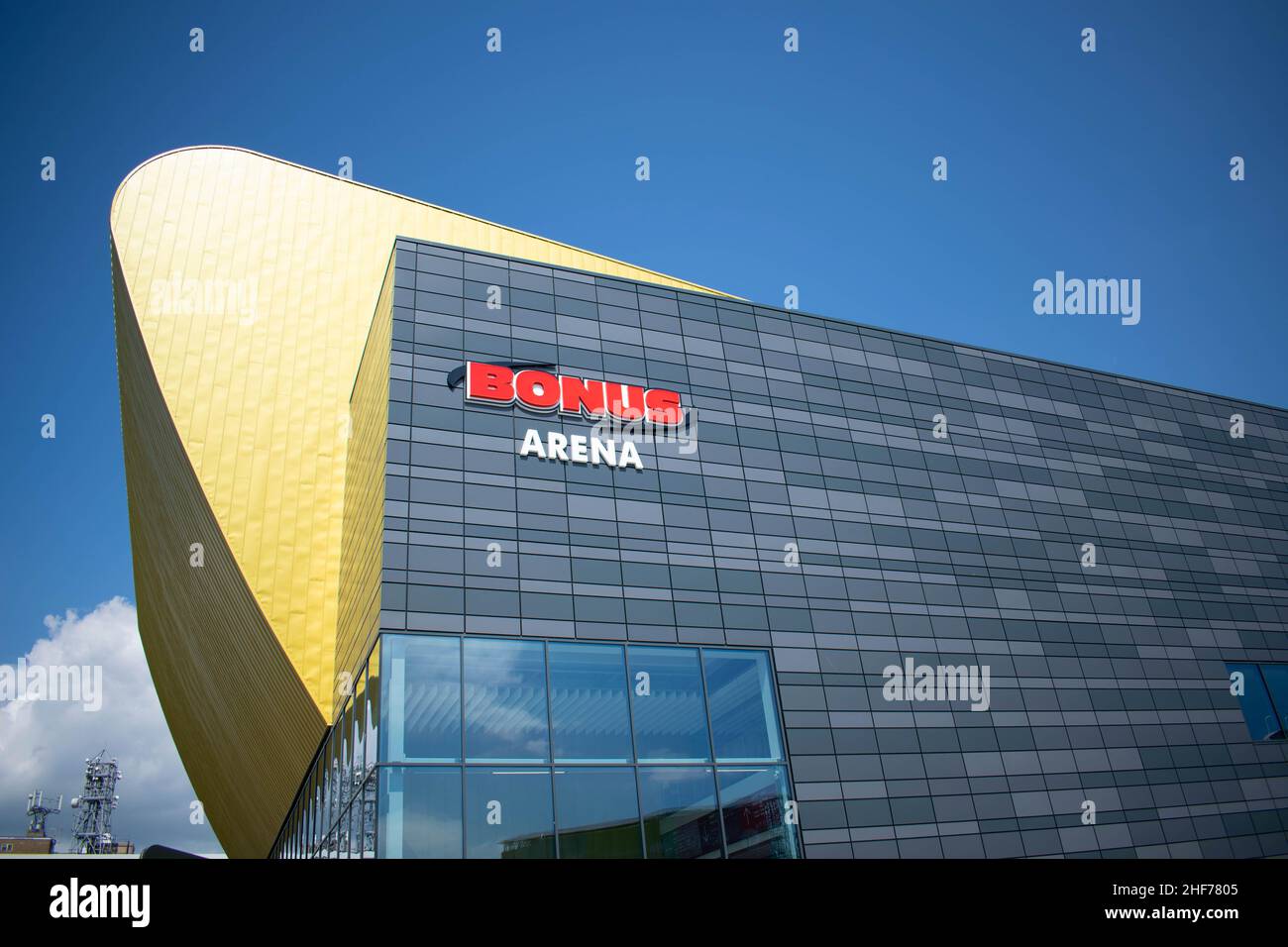 Close up of the New Bonus Concert Arena in Hull City Centre near ...