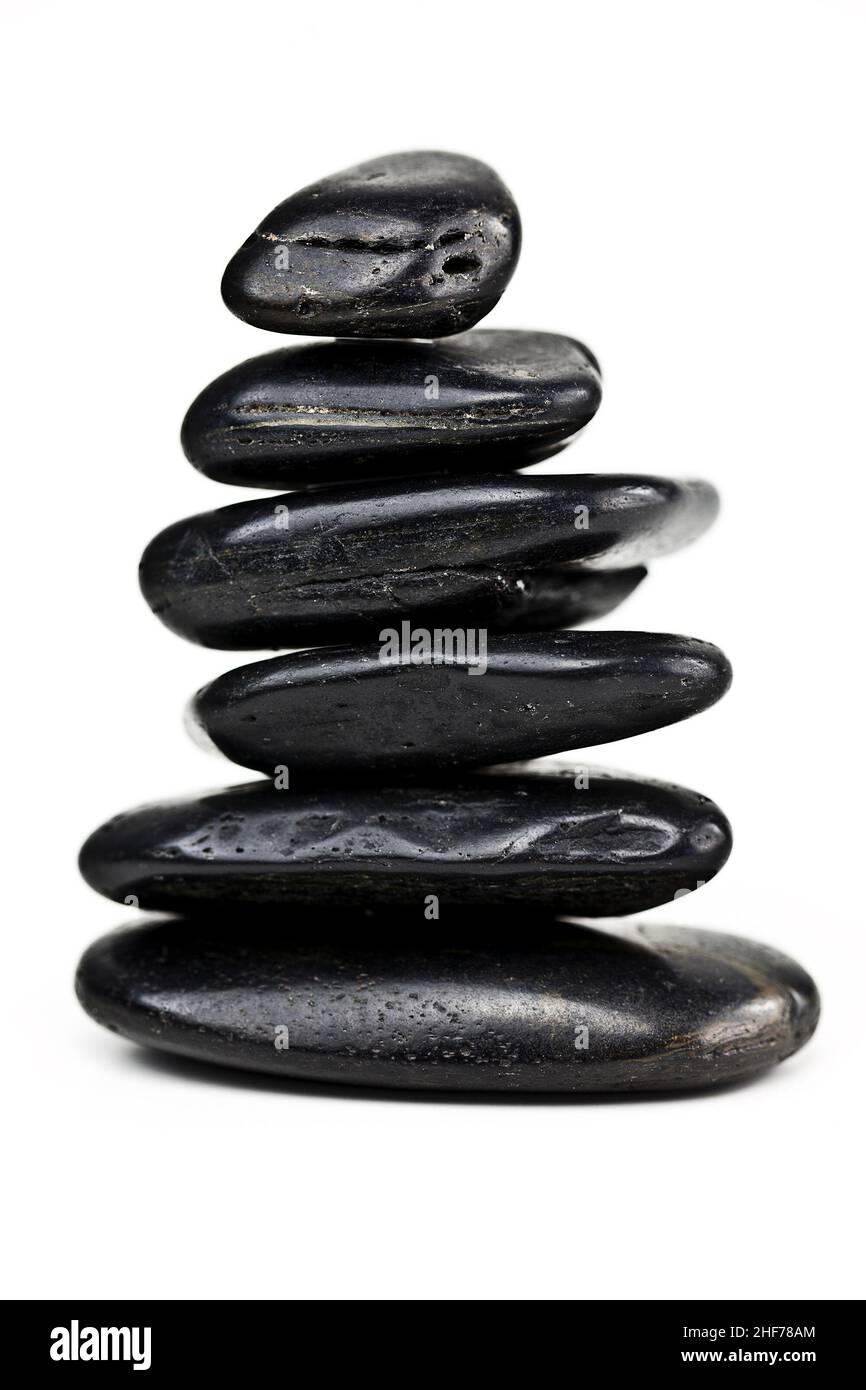 A pile of smooth stones meaning balance Stock Photo - Alamy