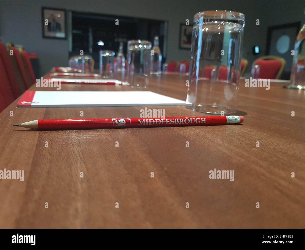 Conference table water glasses set hi-res stock photography and images ...