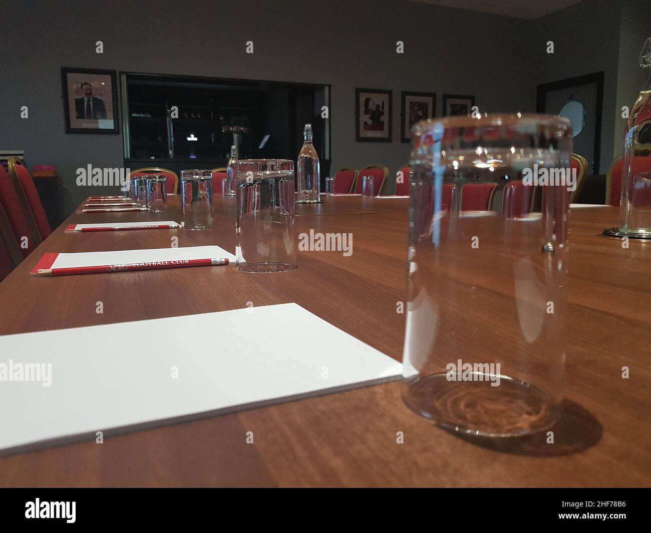 Conference table water glasses set hi-res stock photography and images ...
