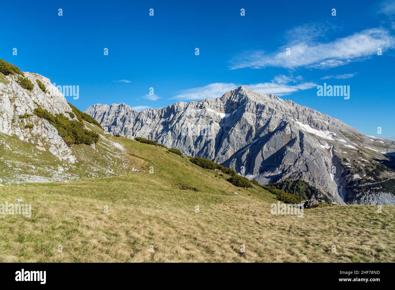 View from the Sunntigerspitze (2, 321 m) to Speckkarspitze (2, 621 m ...