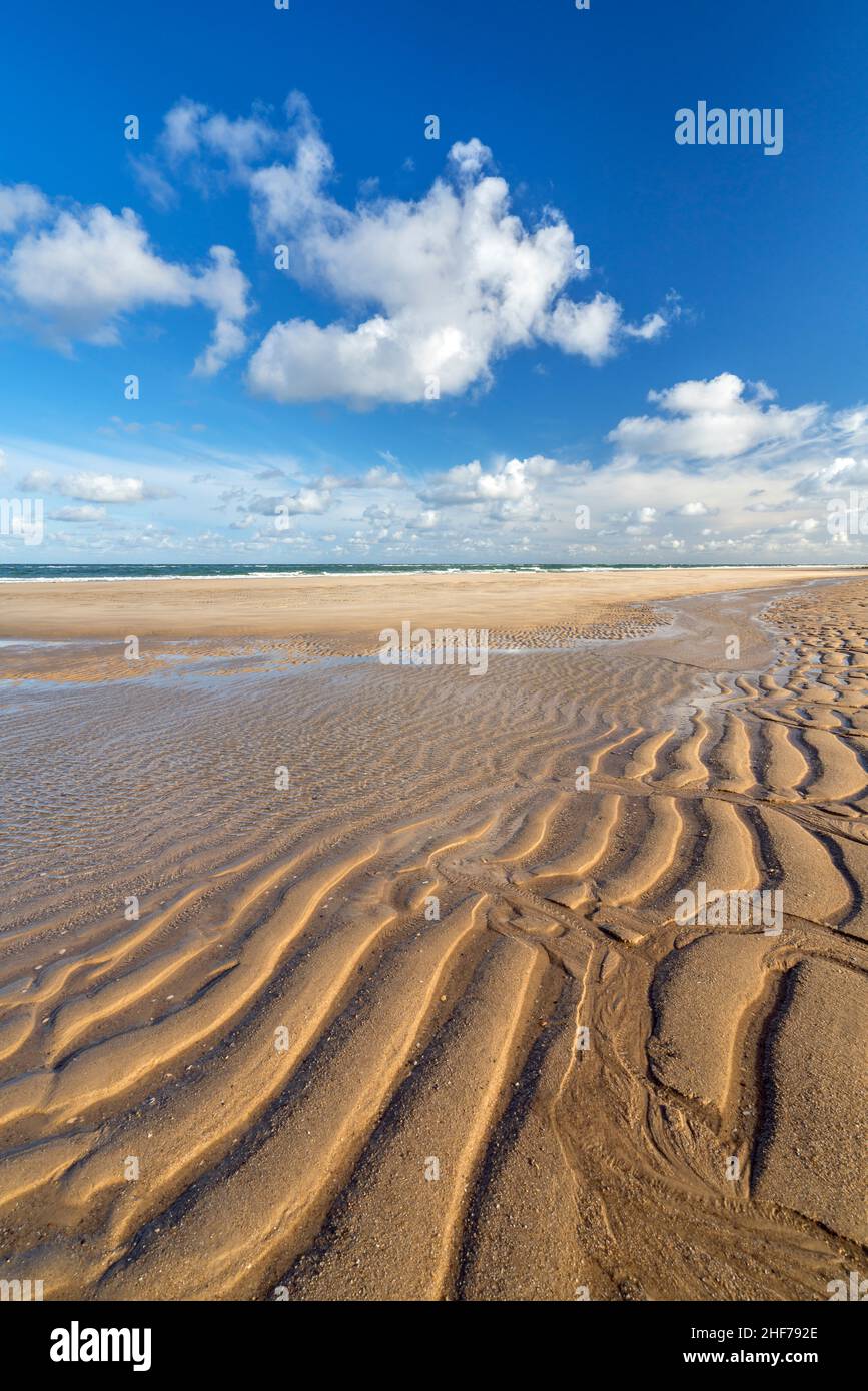 Ripple marks on the beach in front of rantum hi-res stock photography ...