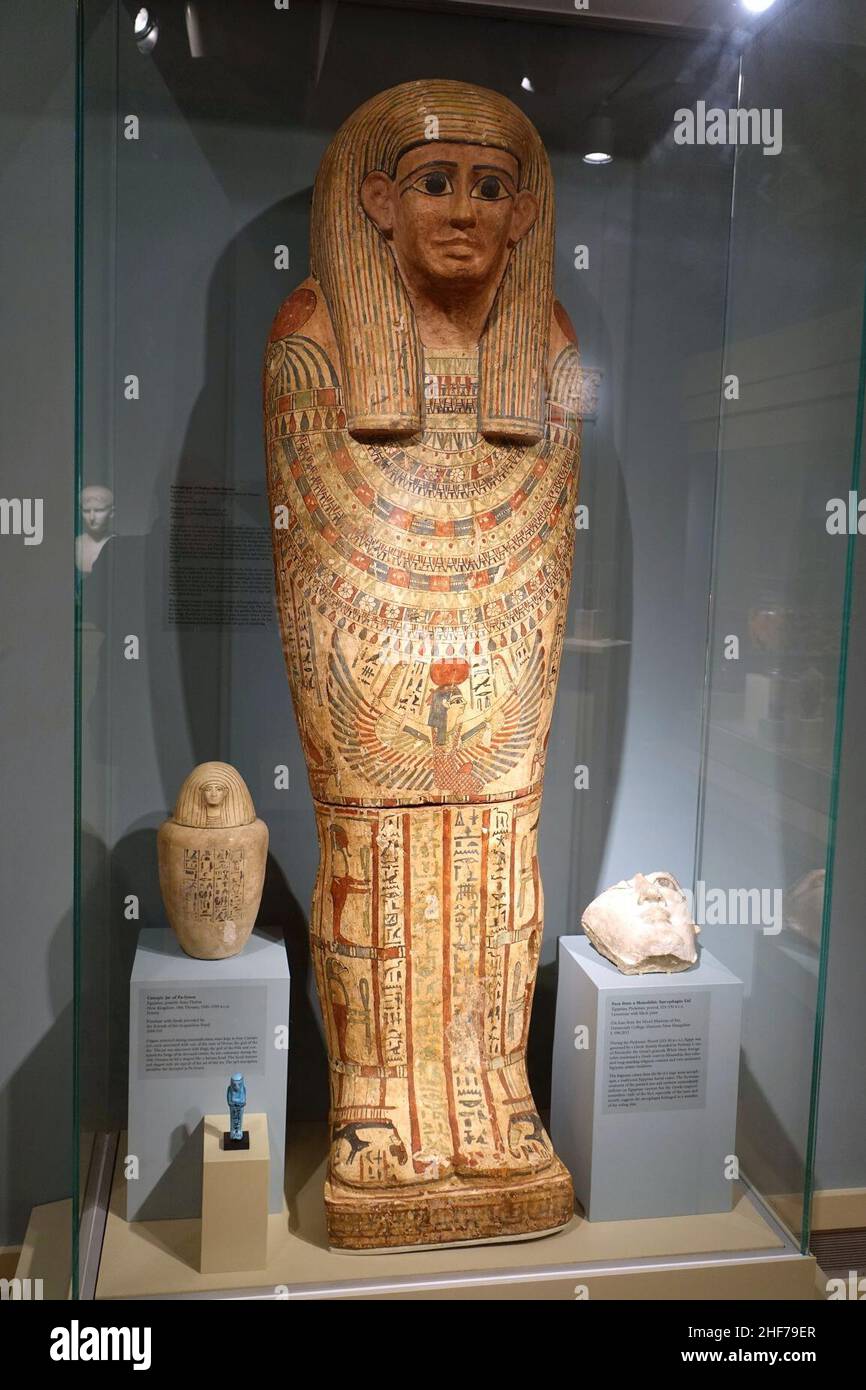 Sarcophagus of Hathor-Mut-Netcher, Egyptian, Late period, 26th to 30th ...