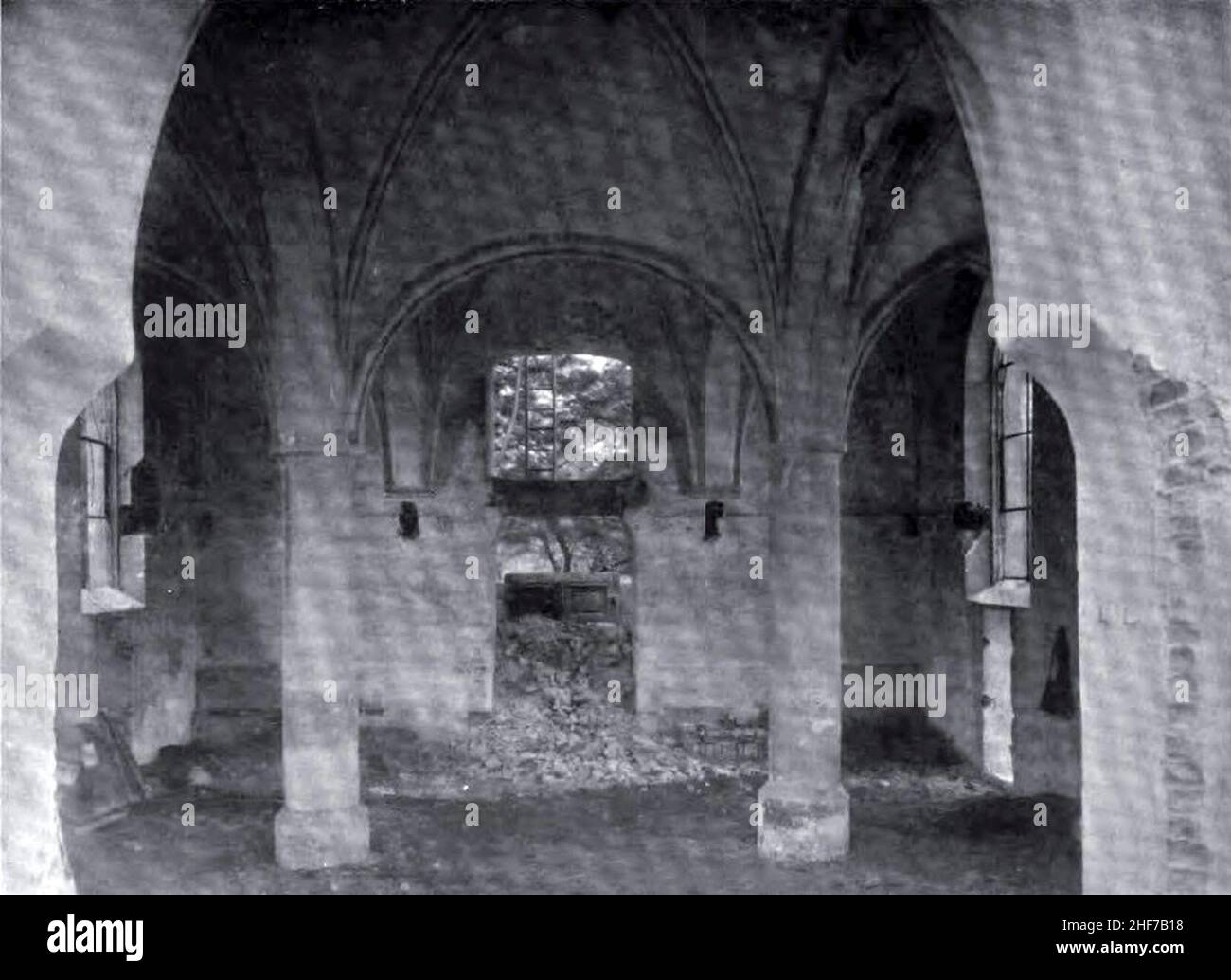 Schlosskapelle Grimberg Innenansicht 1908 Stock Photo - Alamy