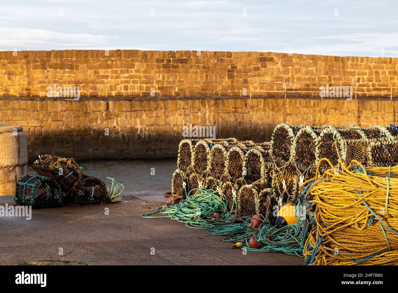HOPEMAN, MORAY, SCOTLAND - 10 JANUARY 2022: This shows the Creel ...