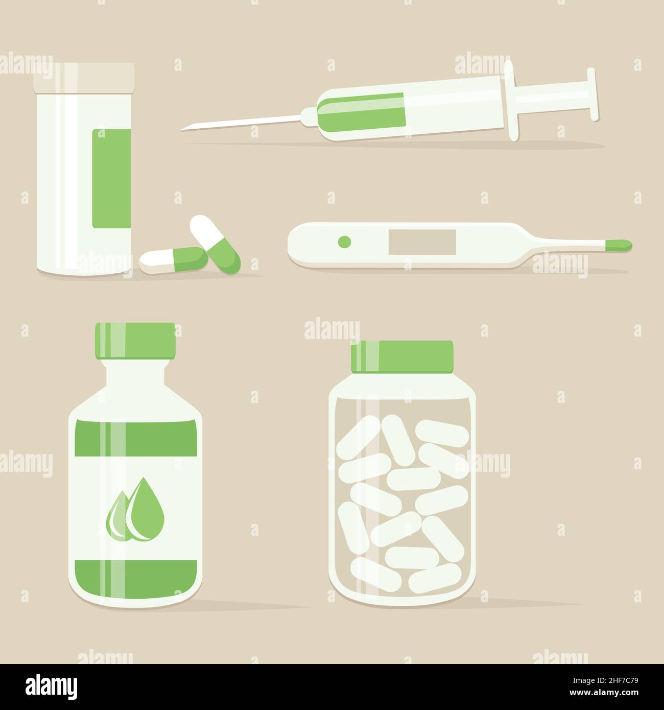 Medical thermometer pill capsule Stock Vector Images - Alamy