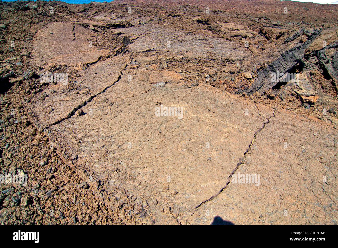 Under the volcano,cracked lava field Stock Photo - Alamy
