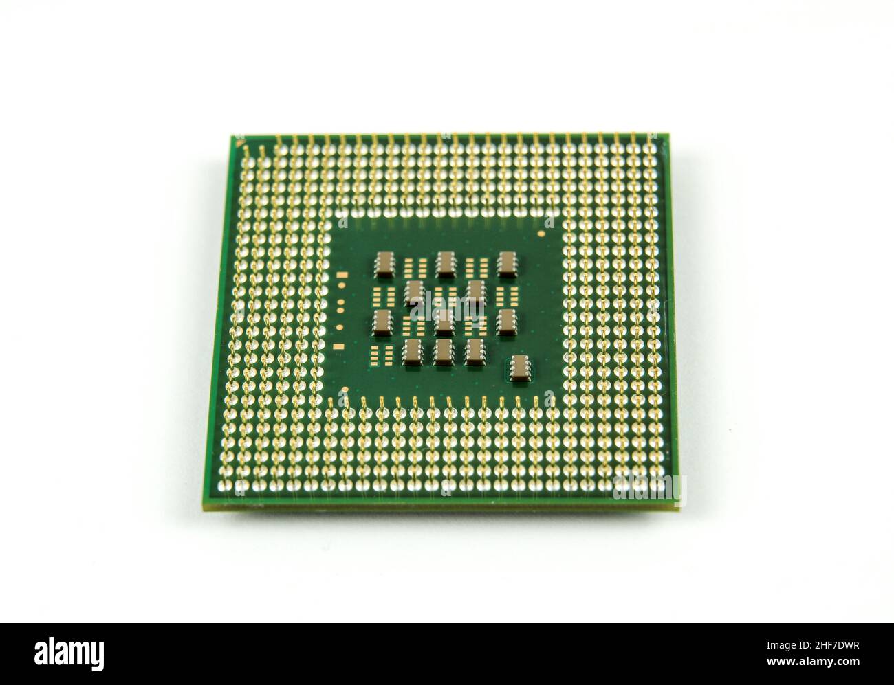Old and vintage micro processor on white background Stock Photo - Alamy