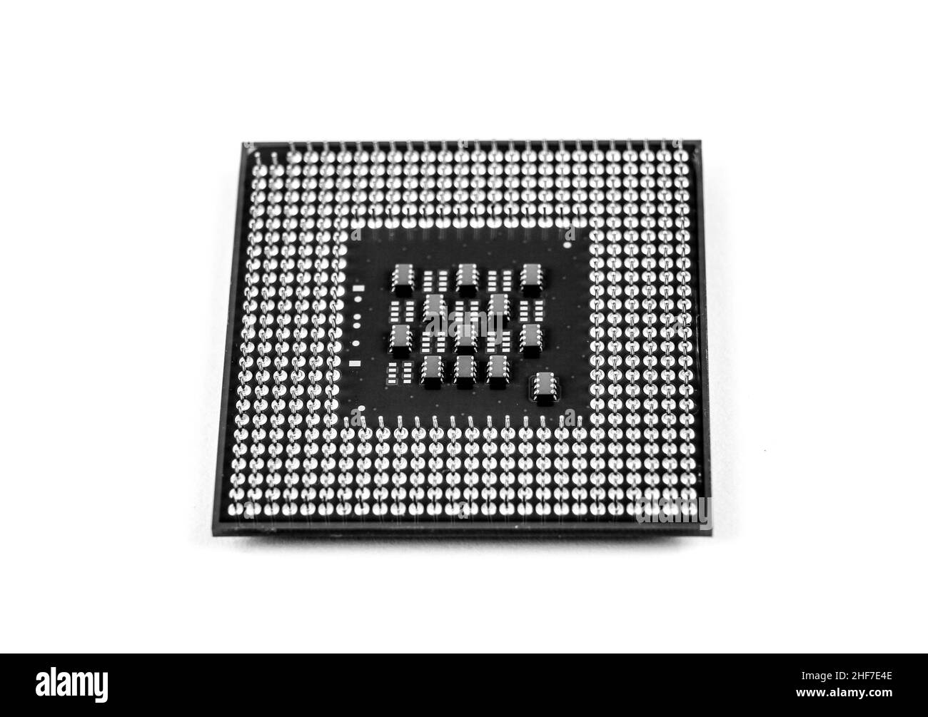Old and vintage micro processor on white background Stock Photo - Alamy